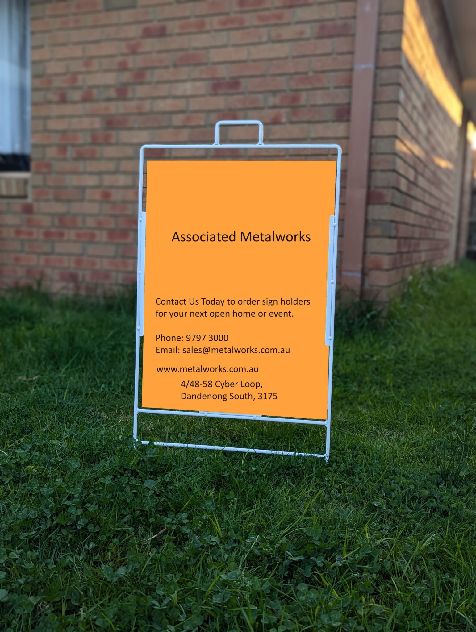 Vertical Real-Estate Sign Holder | Associated Metalworks